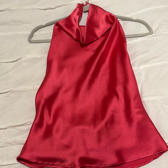 Zara | Tops | Zara Silk Backless Halter Tank | Poshmark